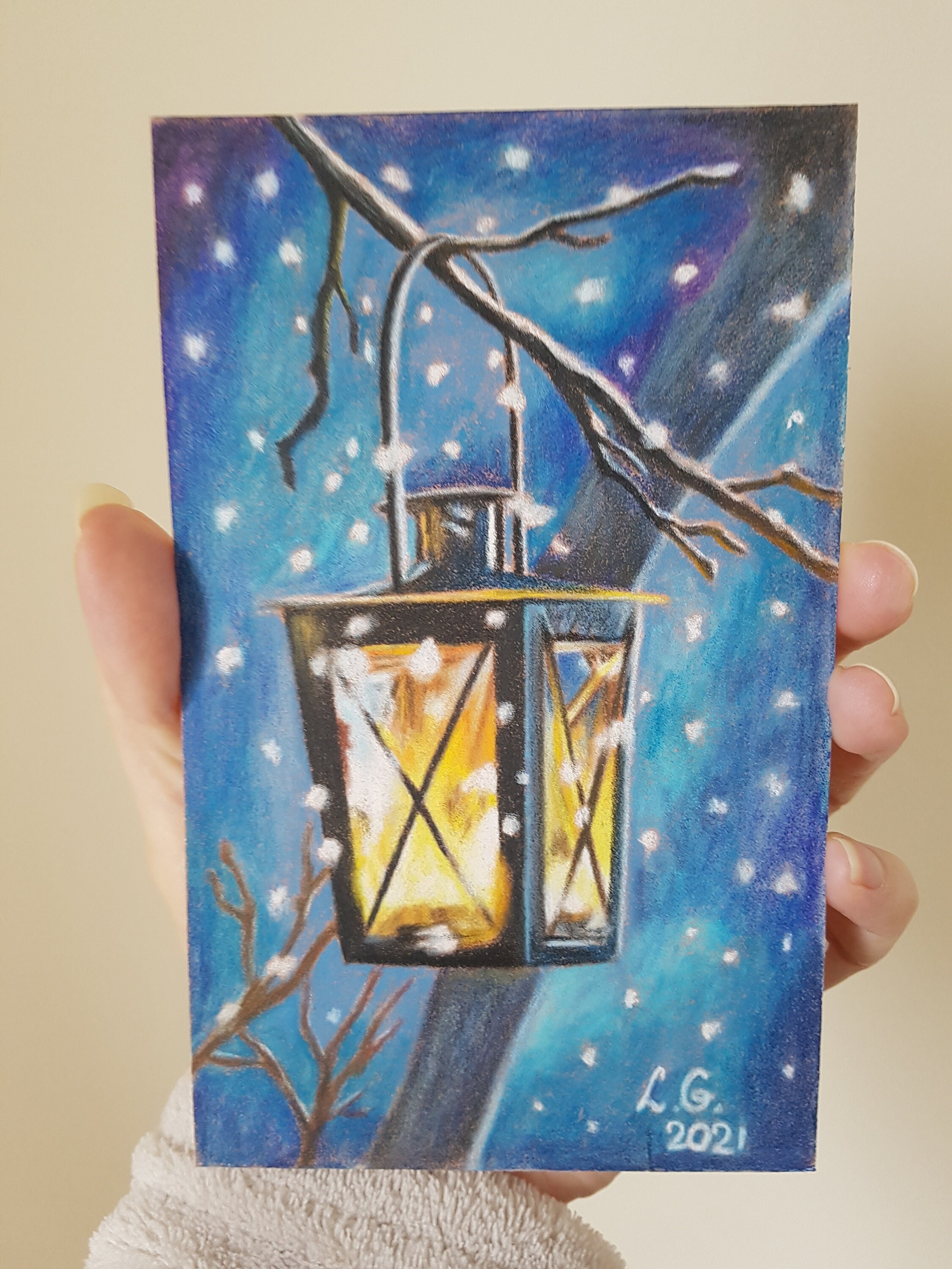 Winter Season Lantern Light Season Christmas Decoration Original Artist ...