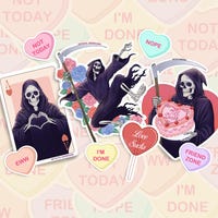 Gothic Grim Reaper Sticker Personalizable Outdoor Vinyl Sticker - Etsy