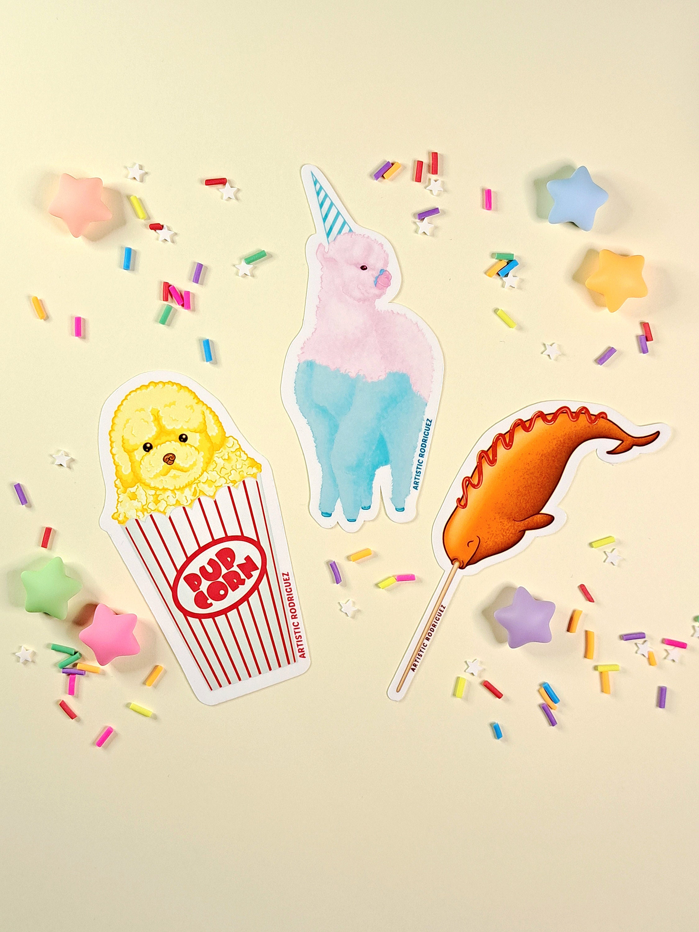 Carnival Snacks Sticker Pack | Sweets | Food Sticker Pack | Cute ...