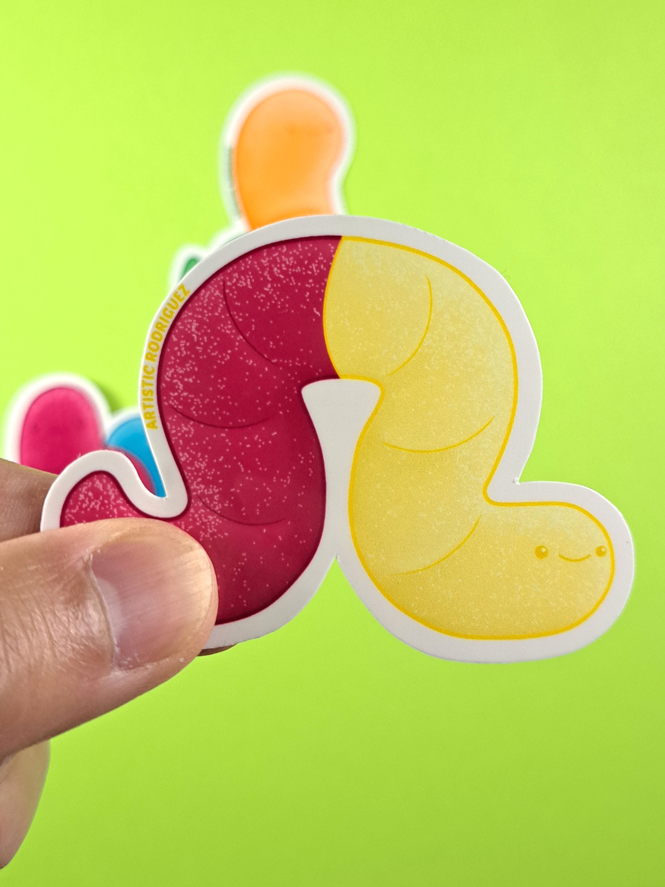 Gummy Worms Sticker Pack | Cute | Food Sticker | Candy Decals - Etsy