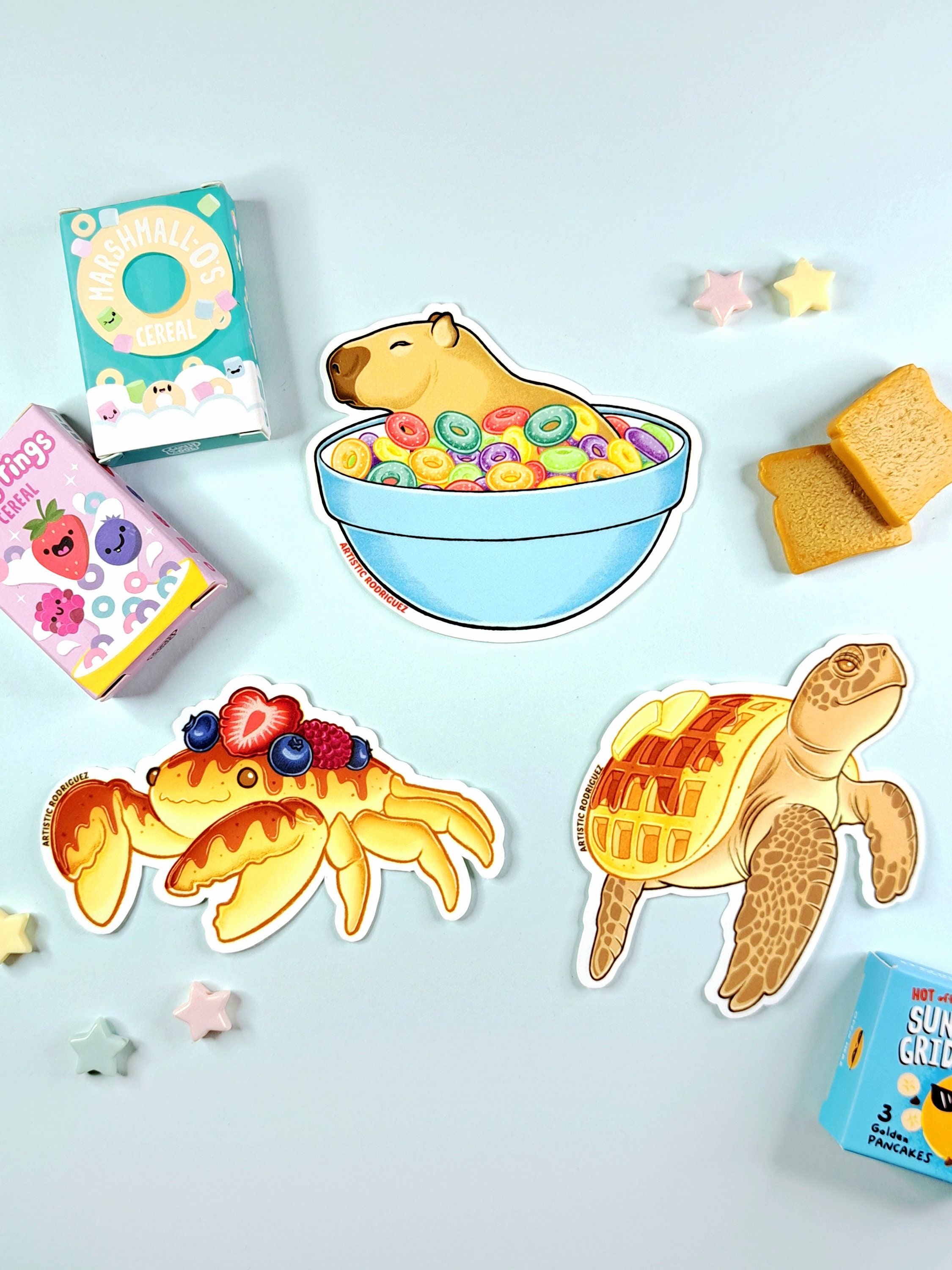 Breakfast Sticker Pack | Animal Sticker | Food | Cute | Sweet Stickers ...