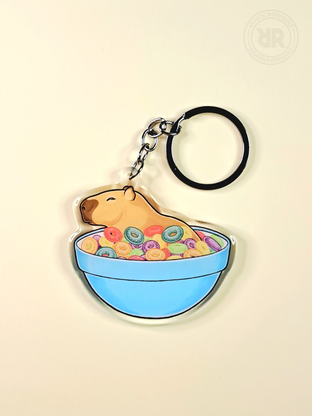 Cereal Capybara Keychain| Food Animal Keyring | Breakfast | Capybara - Etsy