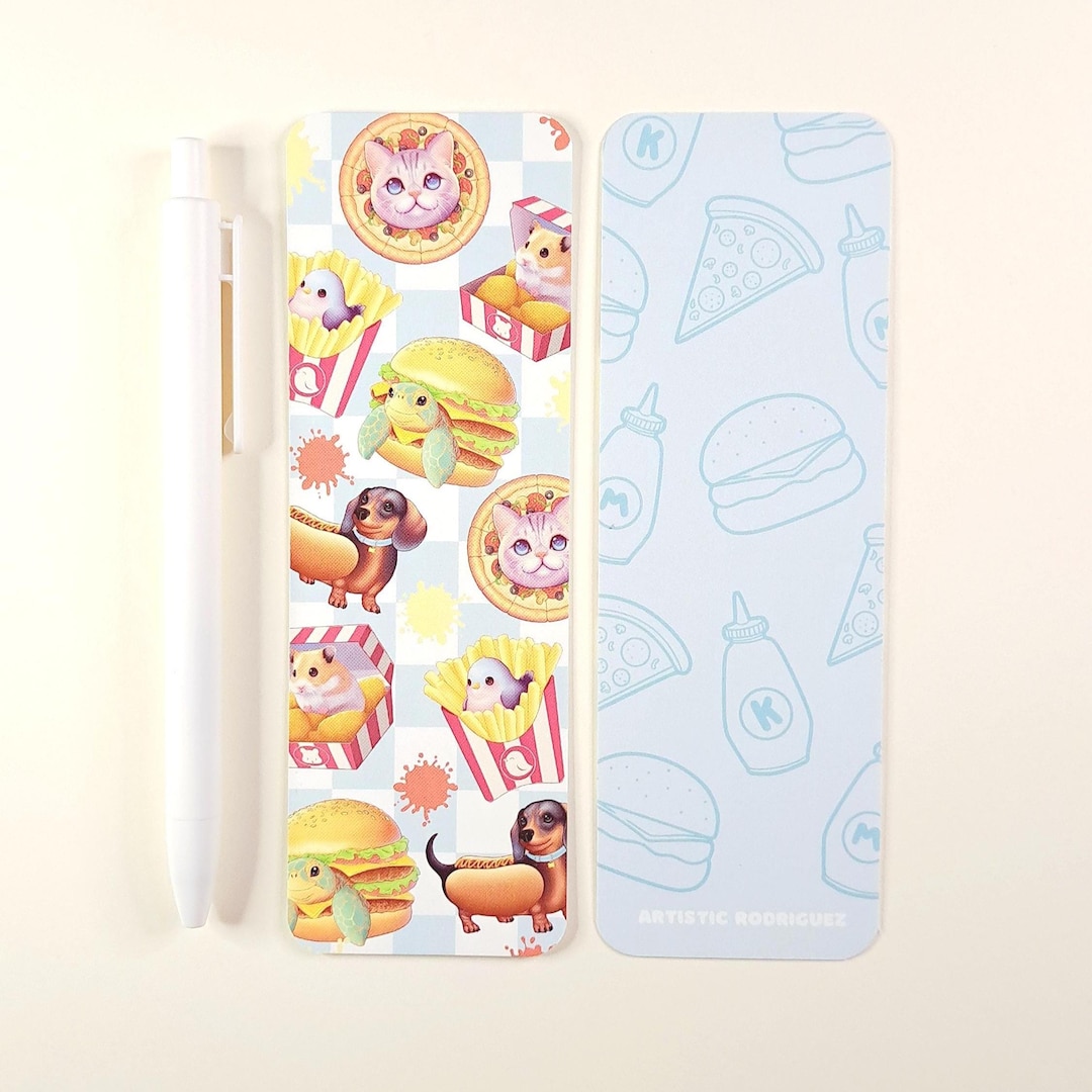 Junk Food Animal Bookmark | Cute Animal Bookmark | Gift for Readers ...