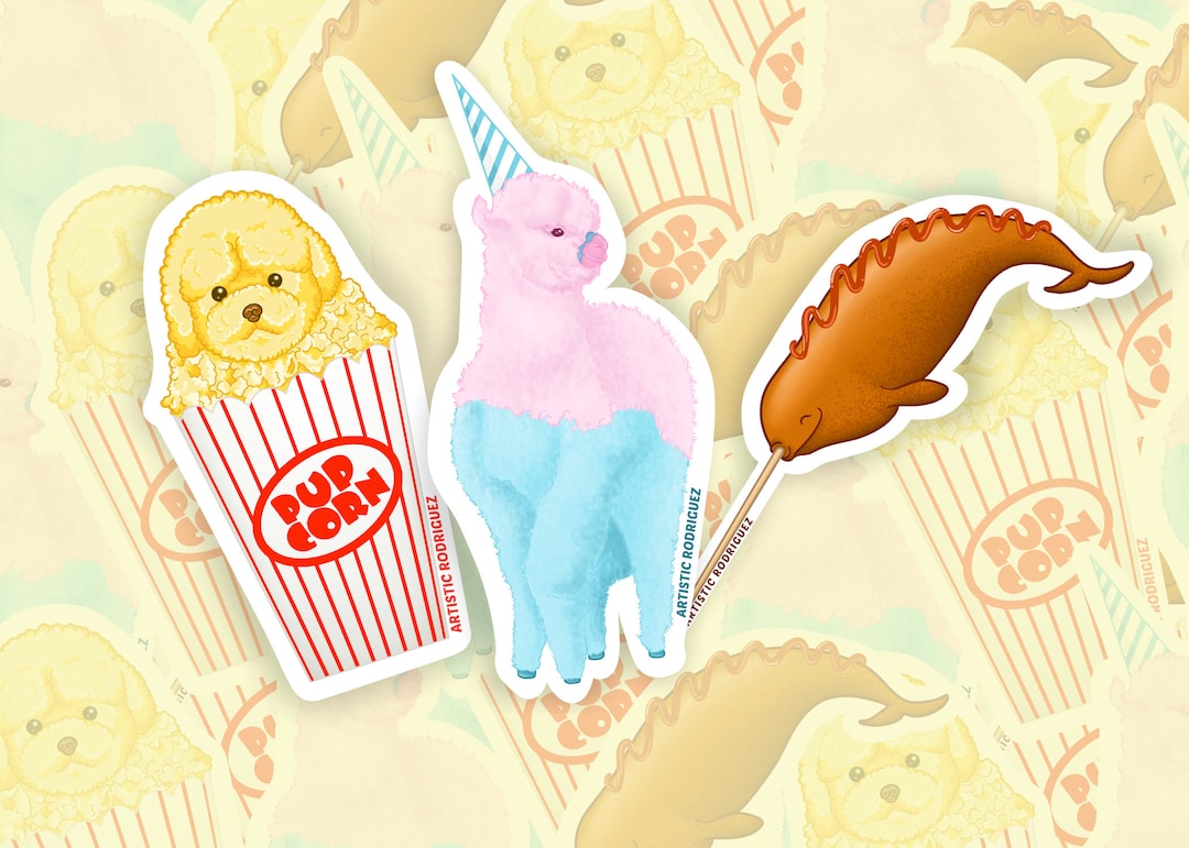 Carnival Snacks Sticker Pack | Sweets | Food Sticker Pack | Cute ...