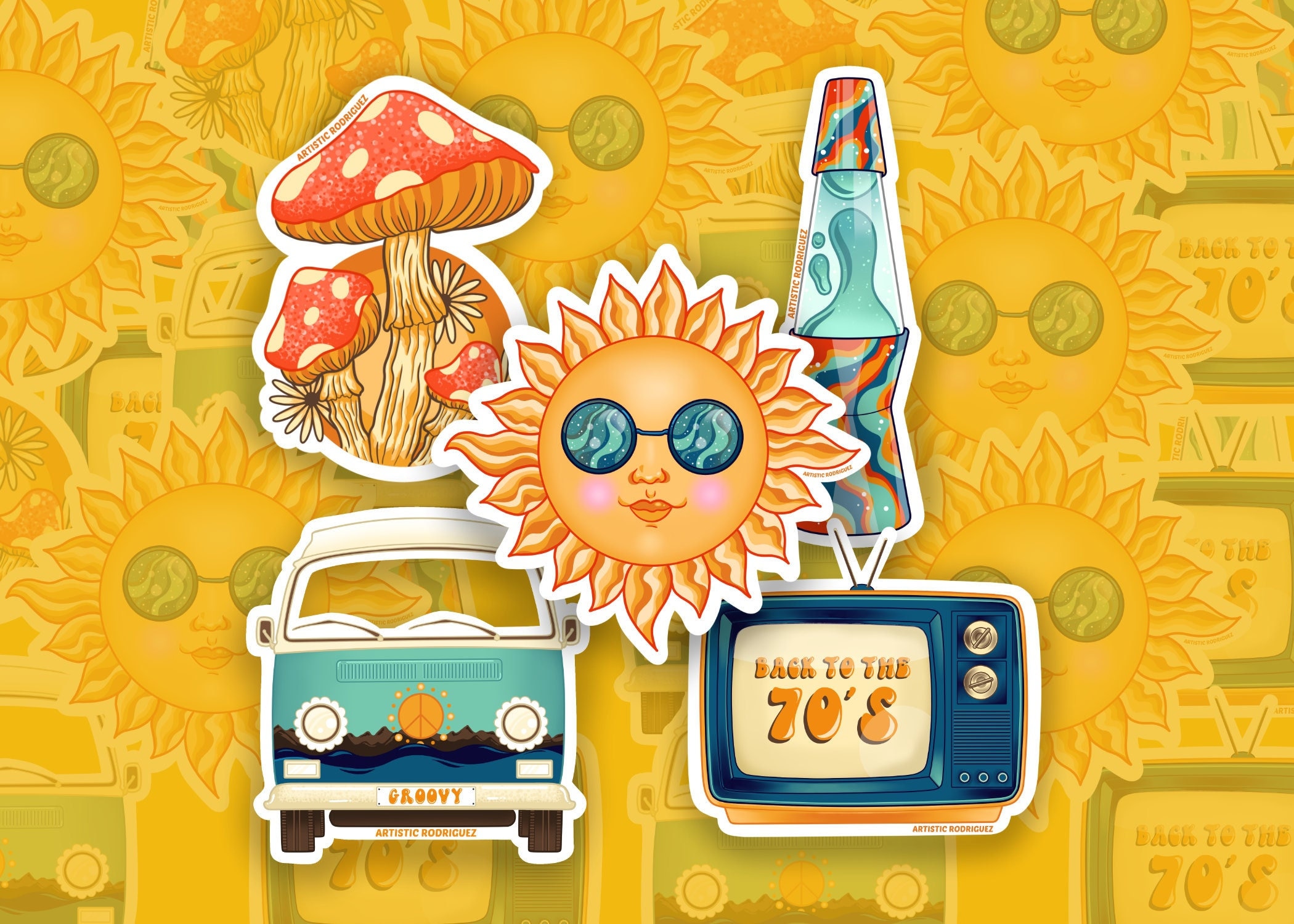 It's the 70's Sticker Pack | 70's Stickers | Nostalgia | Old School ...