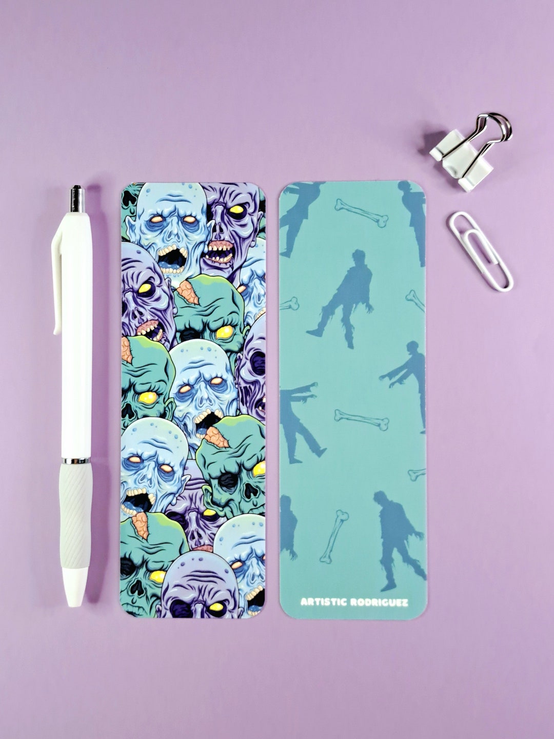 Zombie Bookmark | Horror | Undead Bookmark | Book Accessories | Scary ...