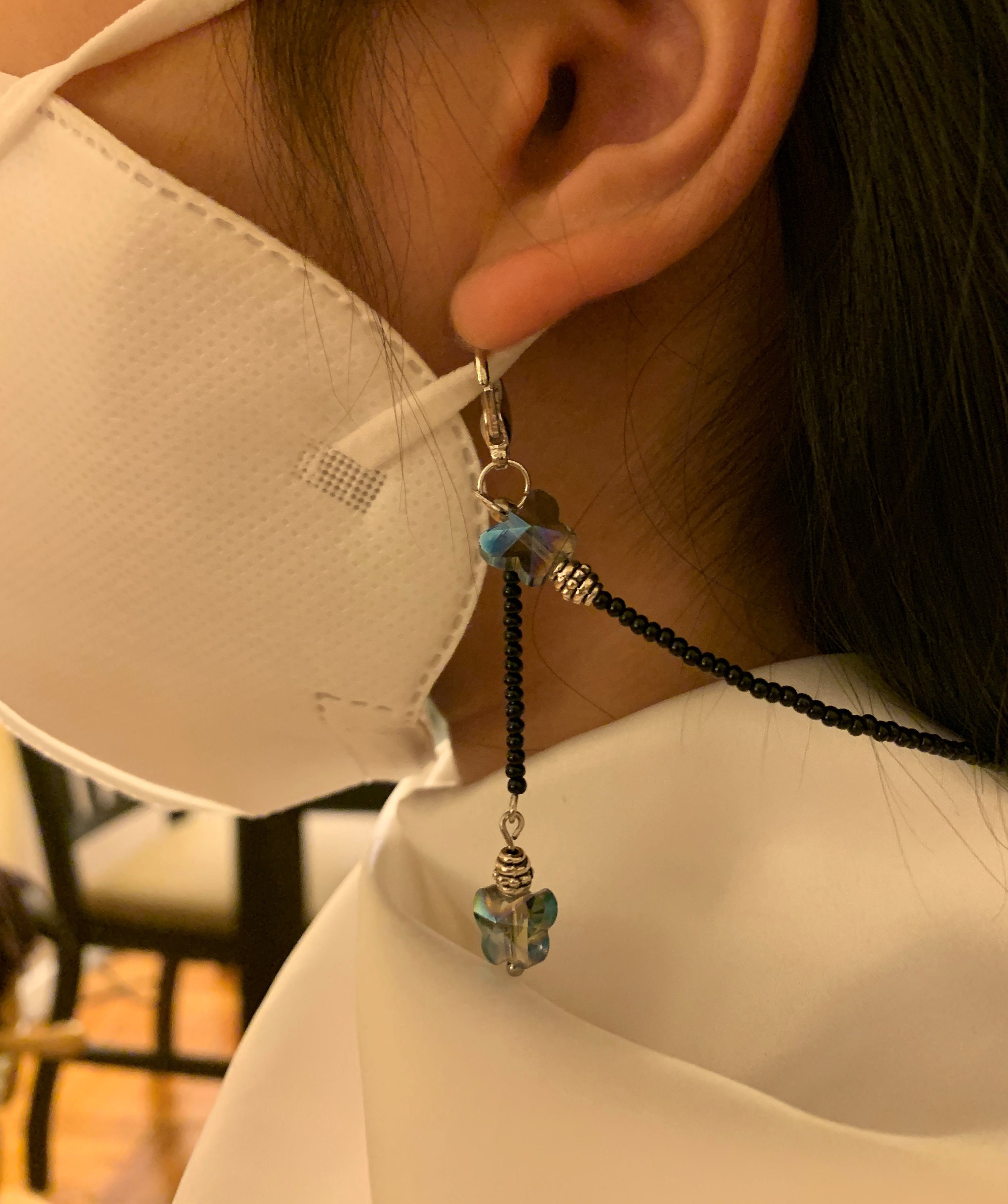 Handmade Earring-like Face Mask Strap Beaded Strap - Etsy