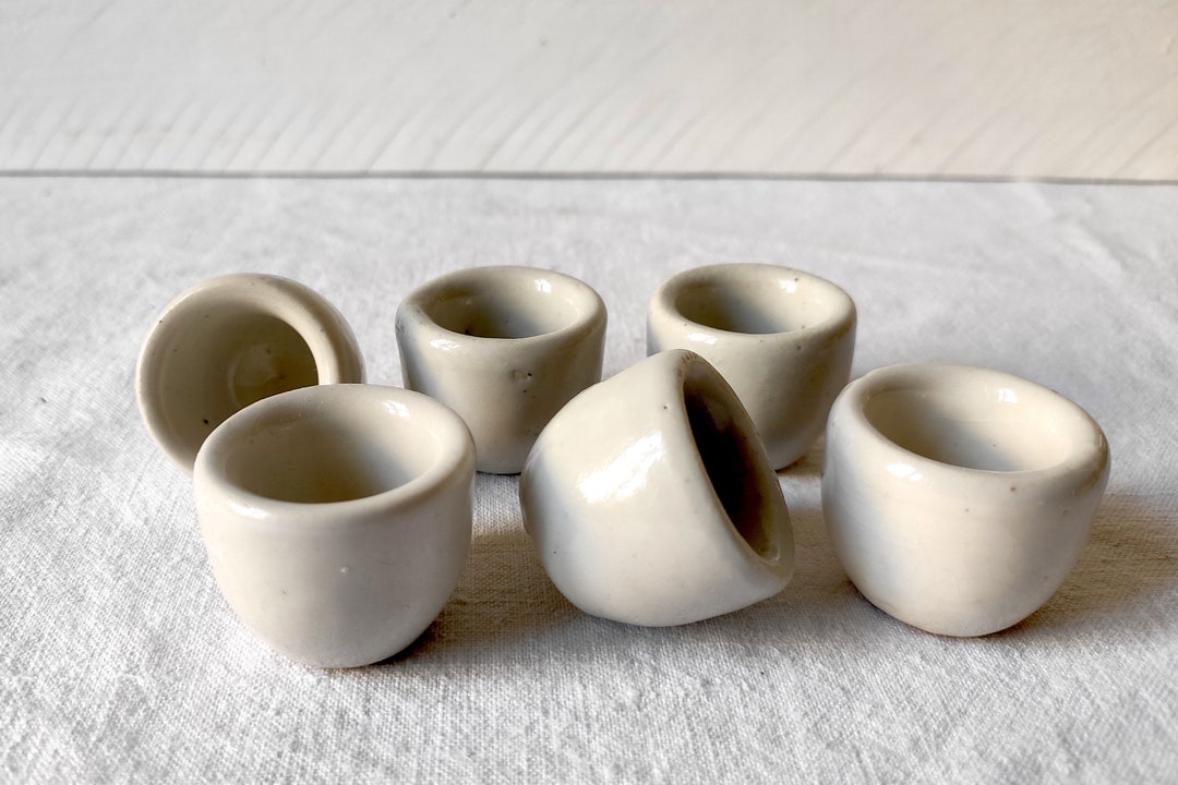 Vintage French Glazed Stoneware Escargot Pots, Set of 4 - Etsy