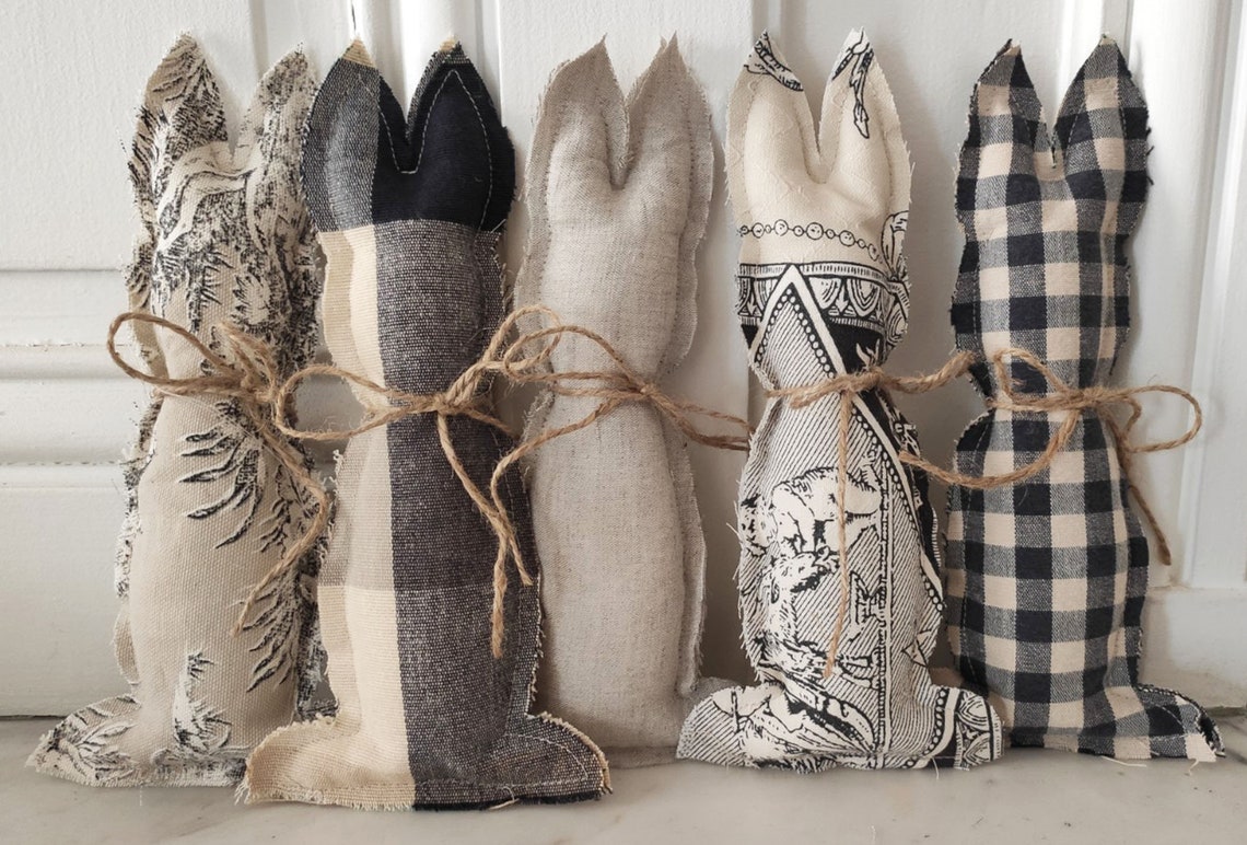 Vintage Laura Ashley Fabric Stuffed Easter Bunnies - Etsy