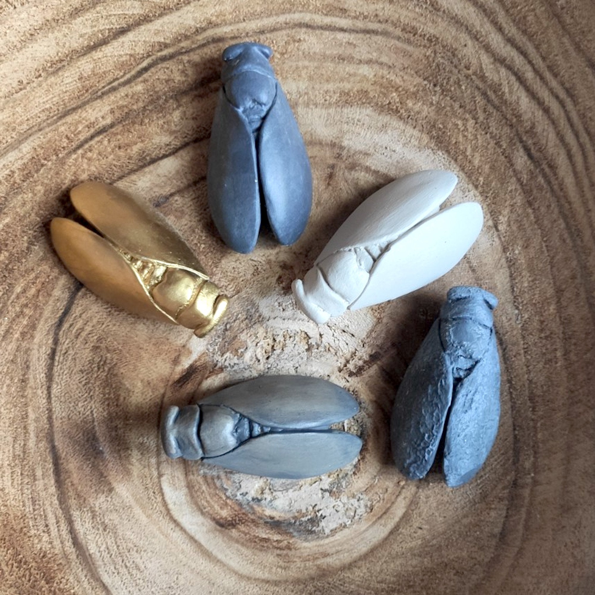 French Provence Cicada Figurine, Magnet, Insect, Bug, Set of 4 - Etsy