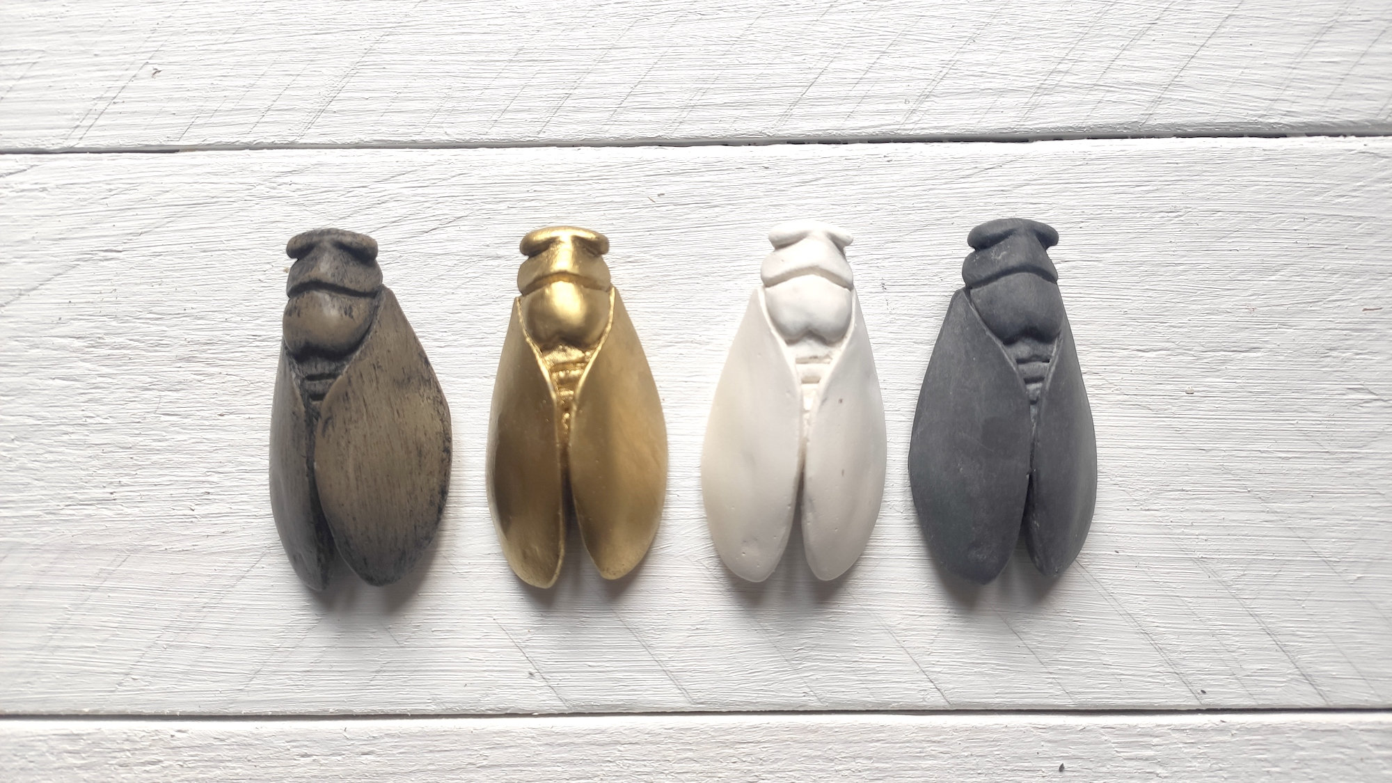 French Provence Cicada Figurine, Magnet, Insect, Bug, Set of 4 - Etsy