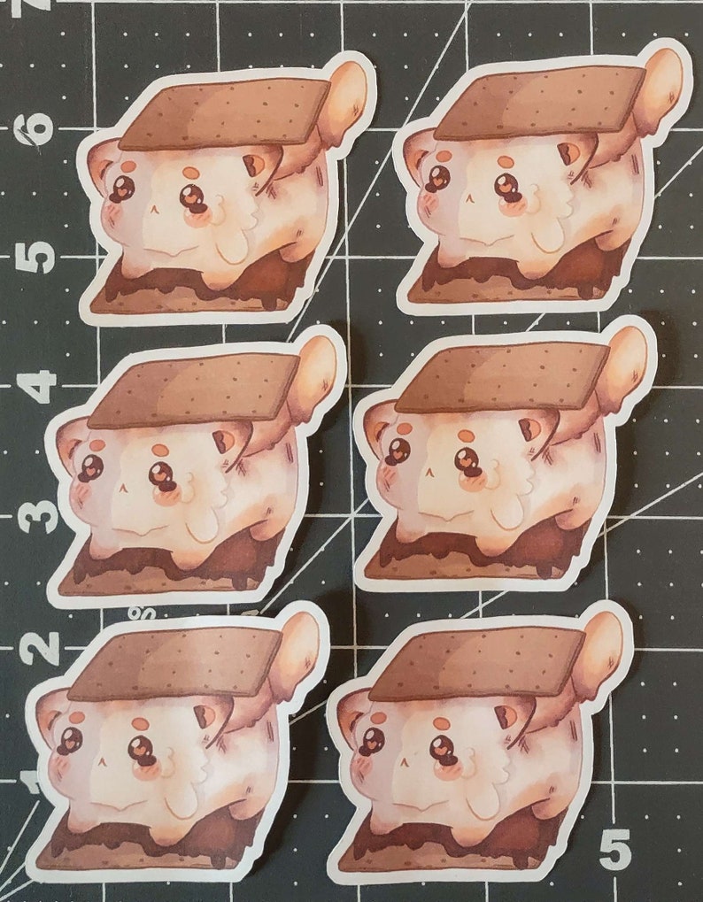 Smores Cats • Cute Food Animals Glossy or Matte Sticker • Die Cut - Etsy