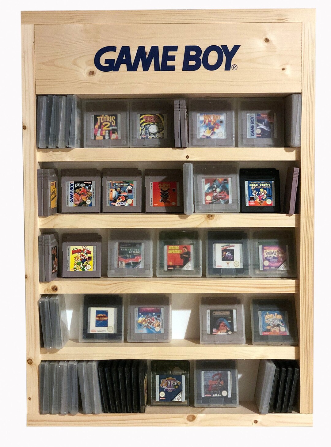 Gameboy and Gameboy Colour Cartridge Wooden Display Cabinet - Etsy