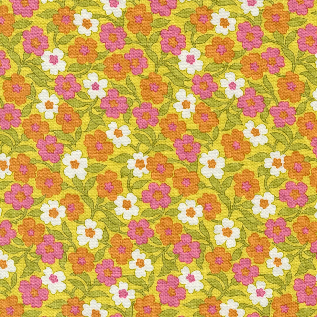 Flower Power by Maureen Mccormick for Moda Fabrics 33711-15 Citrine - Etsy
