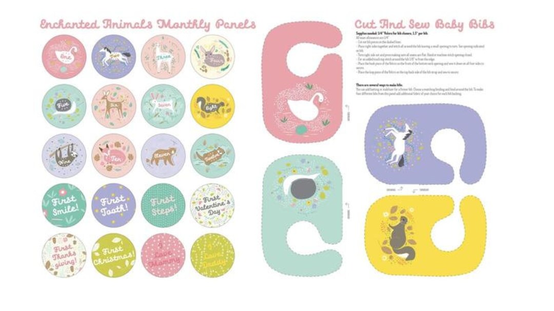 Enchanted Animals Panel by Gingiber for Moda, Item Number 48250-11 ...