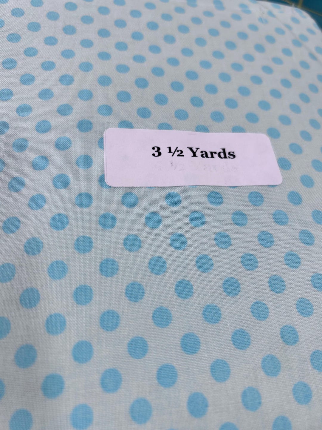 Small Dots Light Aqua With Aqua Dots Riley Blake Designs 5 Yard and 3 1 ...