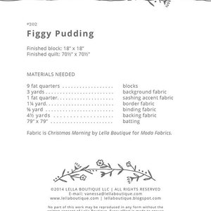 Figgy Pudding by Vanessa Goertzen of Lella Boutique for Moda Fabrics. Item #202 Quilt Pattern - Etsy