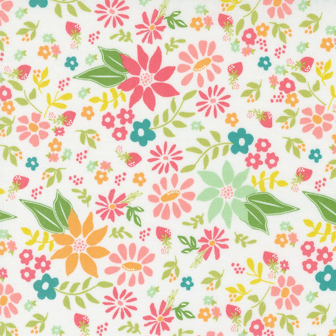 Strawberry Lemonade by Sherri & Chelsi for Moda Fabrics 37670-11 Cloud ...