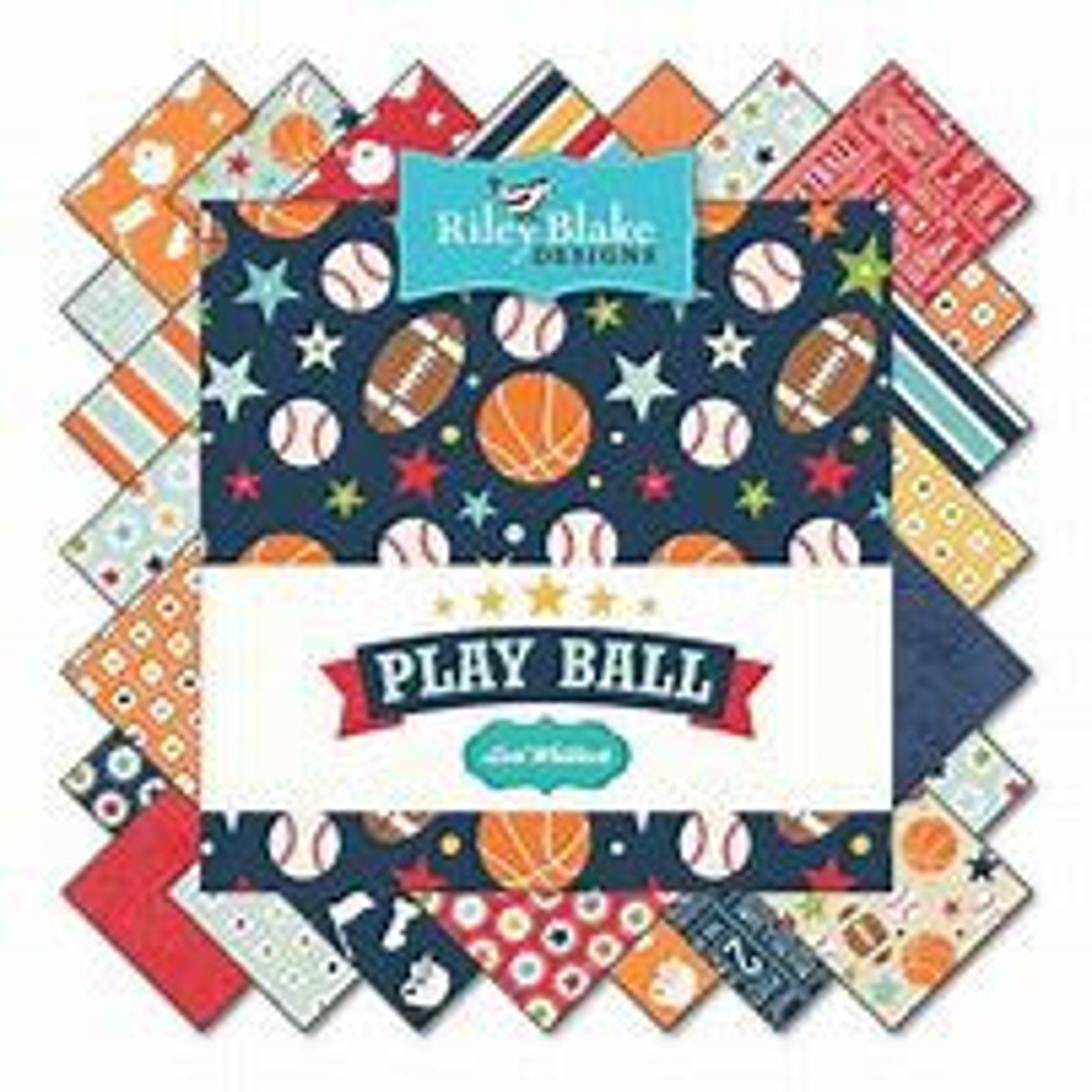 Play Ball by Lori Whitlock for Riley Blake Designs. Item C4311 | Etsy