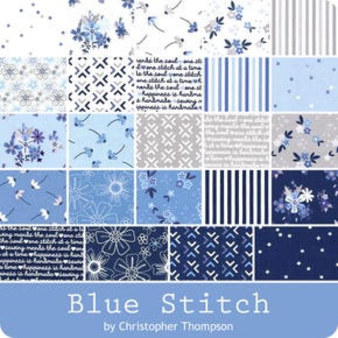 Blue Stitch by Christopher Thompson for Riley Blake. Item Number C10061 ...