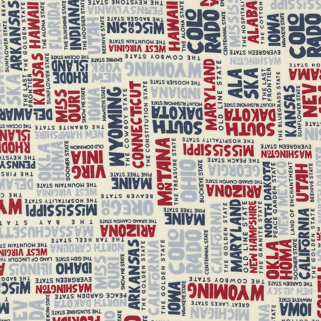 Stateside by Sweetwater for Moda Fabrics 55610-31 Americana - Etsy