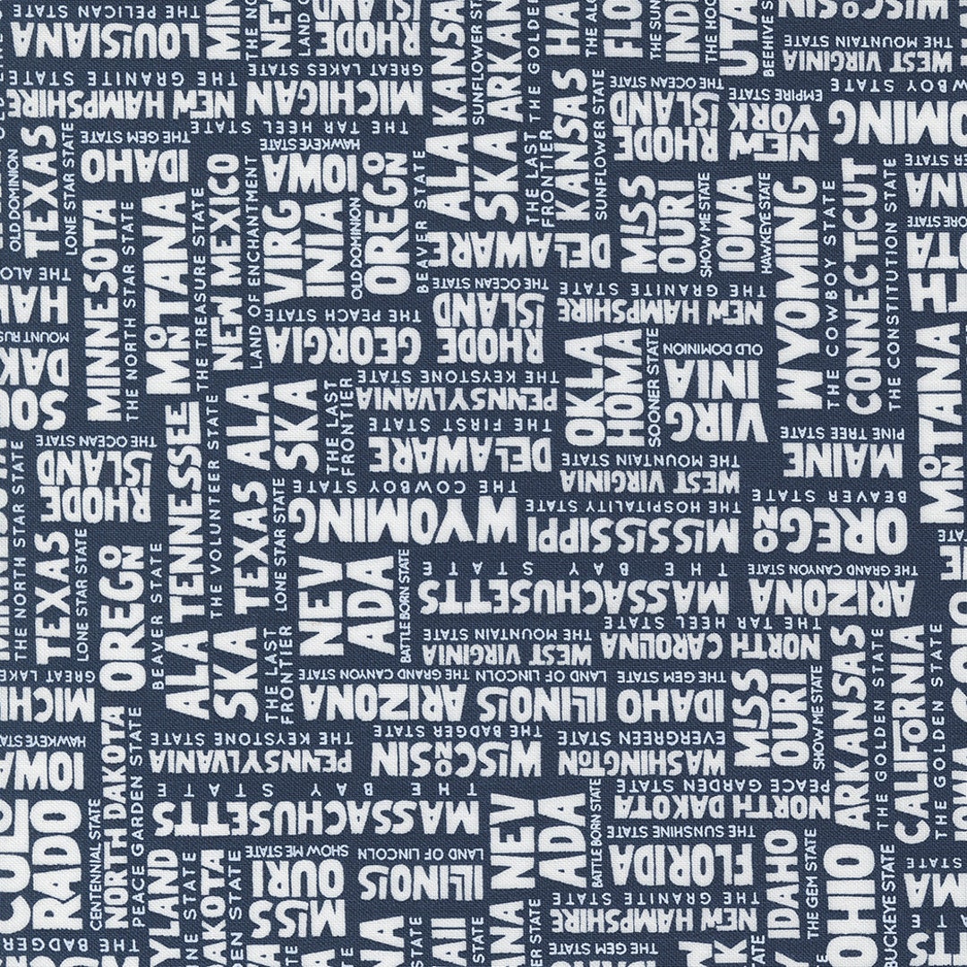 Stateside by Sweetwater for Moda Fabrics 55610-23 Navy - Etsy