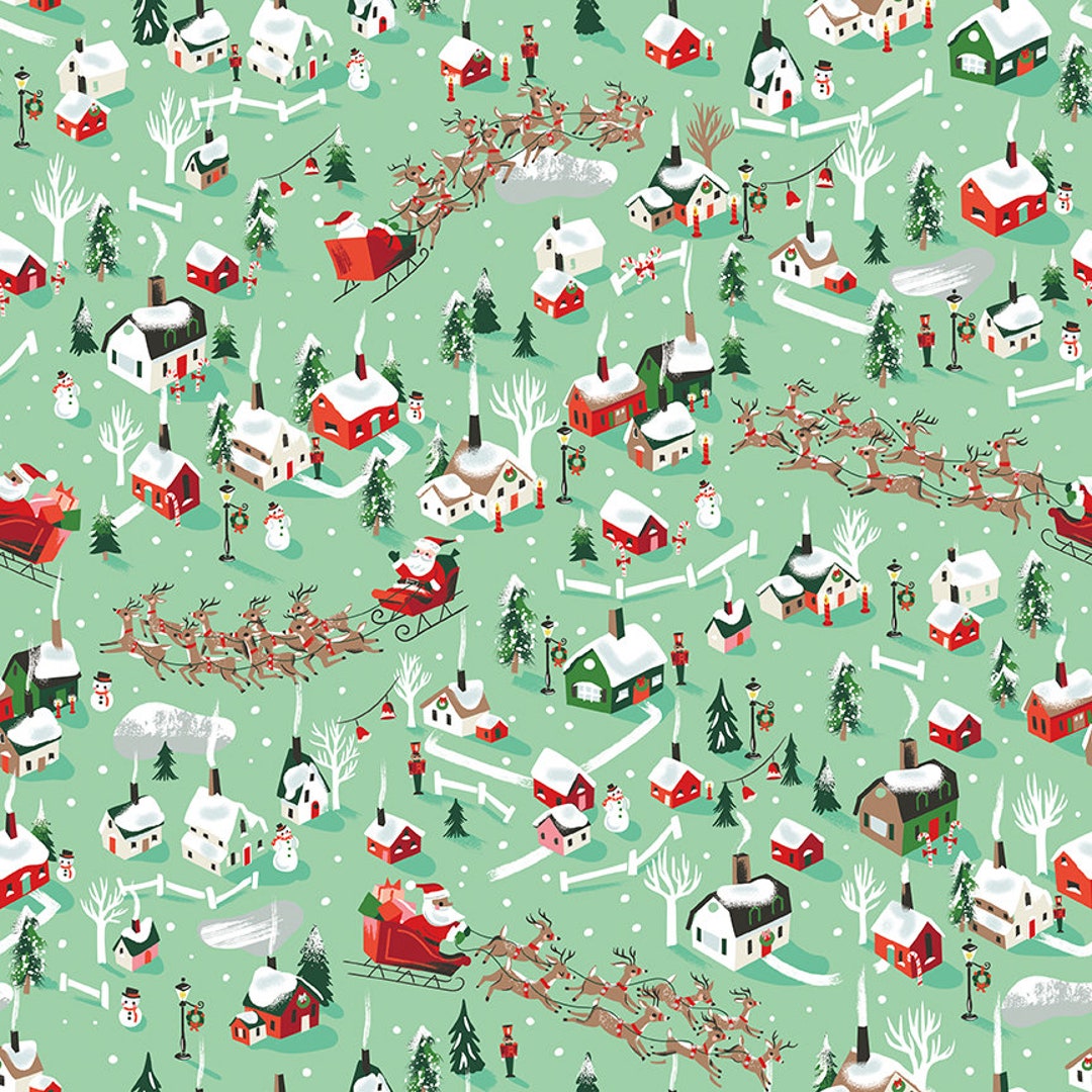 Twas by Jill Howarth for Riley Blake Designs SC13461 Mint - Etsy