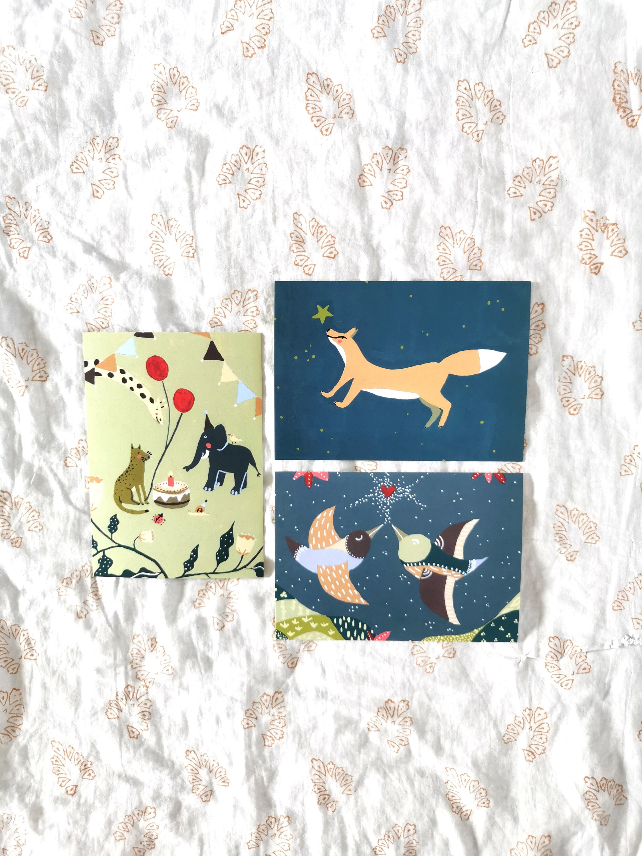 Ensemble de cartes postales A6 avec impression danimaux 3 - Etsy France
