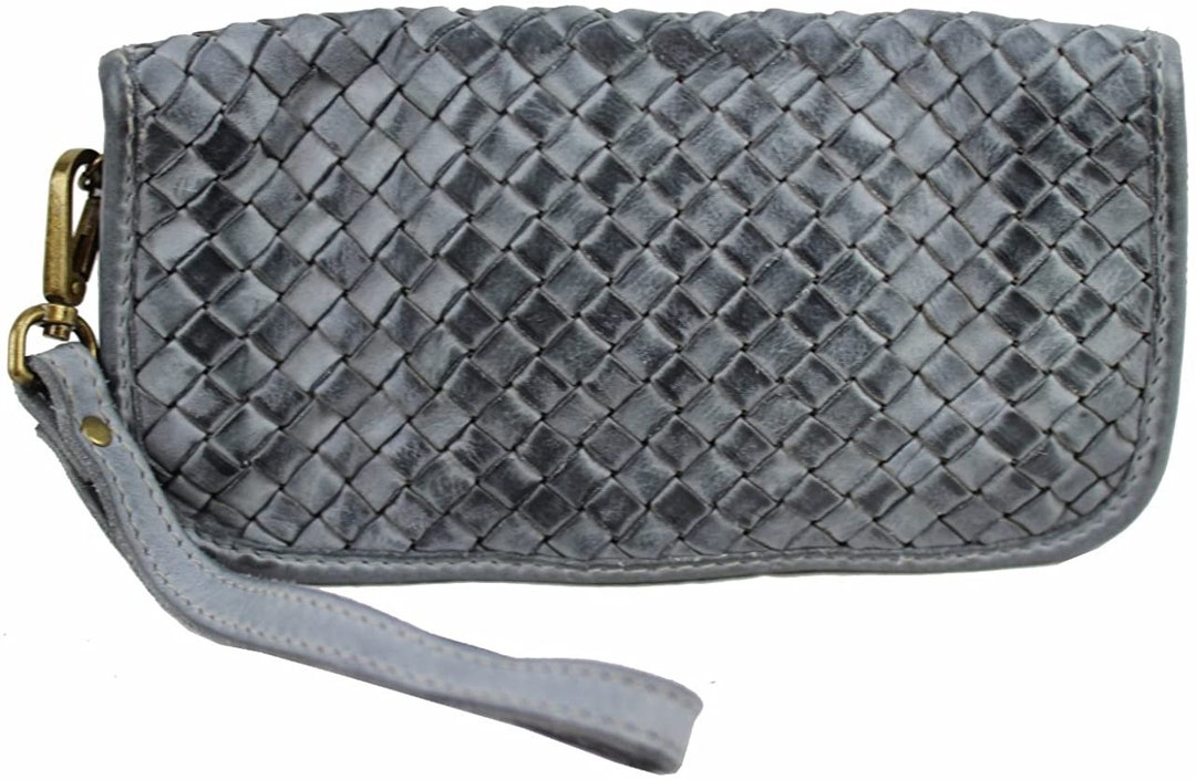 BZNA Berlin Mira Gray Wallet Sheep Leather Leather Wallet Purse Clutch ...