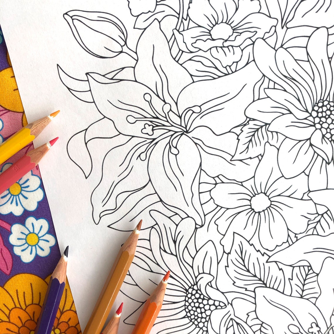 Joyful, PDF Coloring Page, Instant Download Printable File for Adults ...