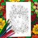 Hanami, PDF Coloring Page, Instant Download Printable File for Adults ...