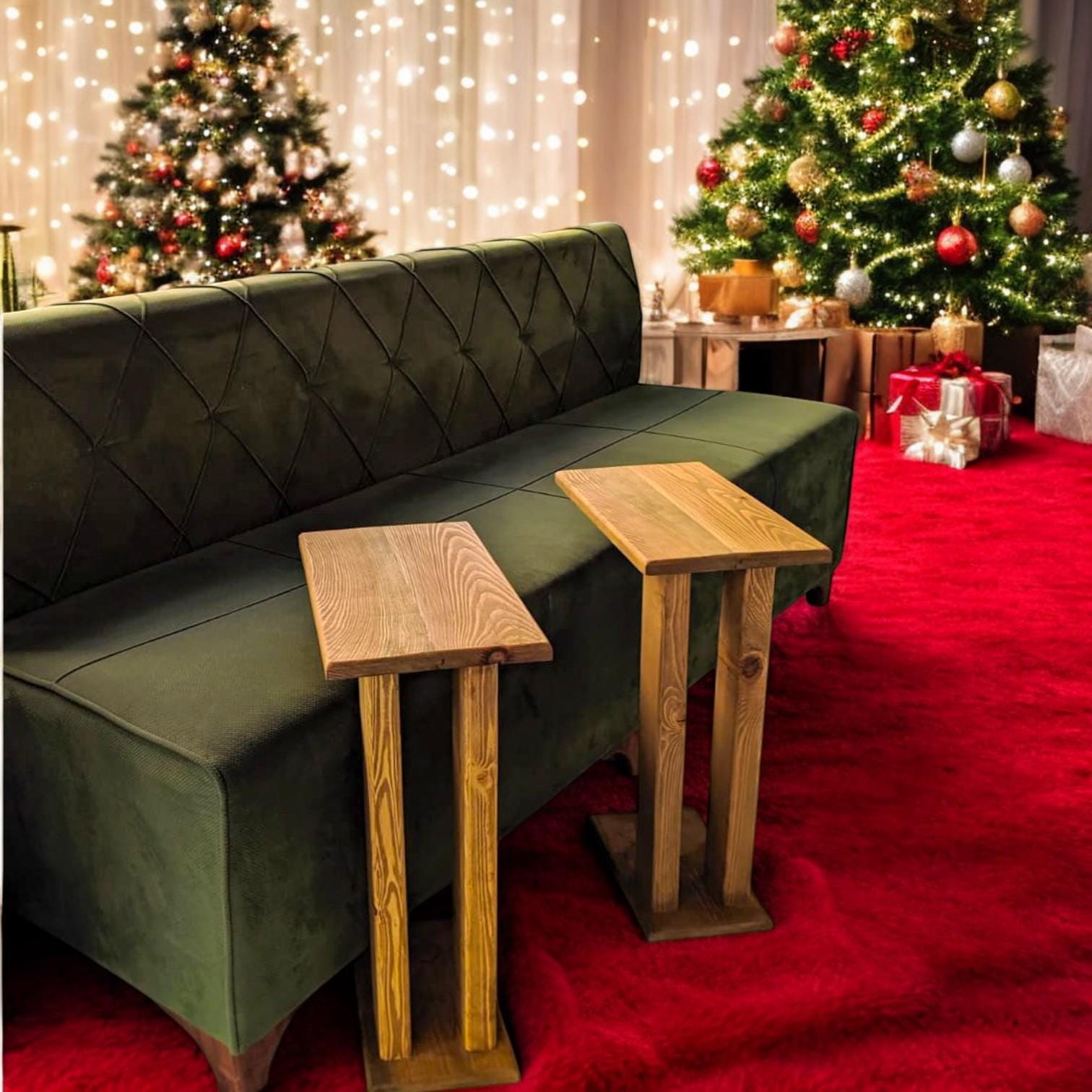 Wooden C Coffee Table for Sofa, Armchair Table, Wooden End Table, Sofa ...