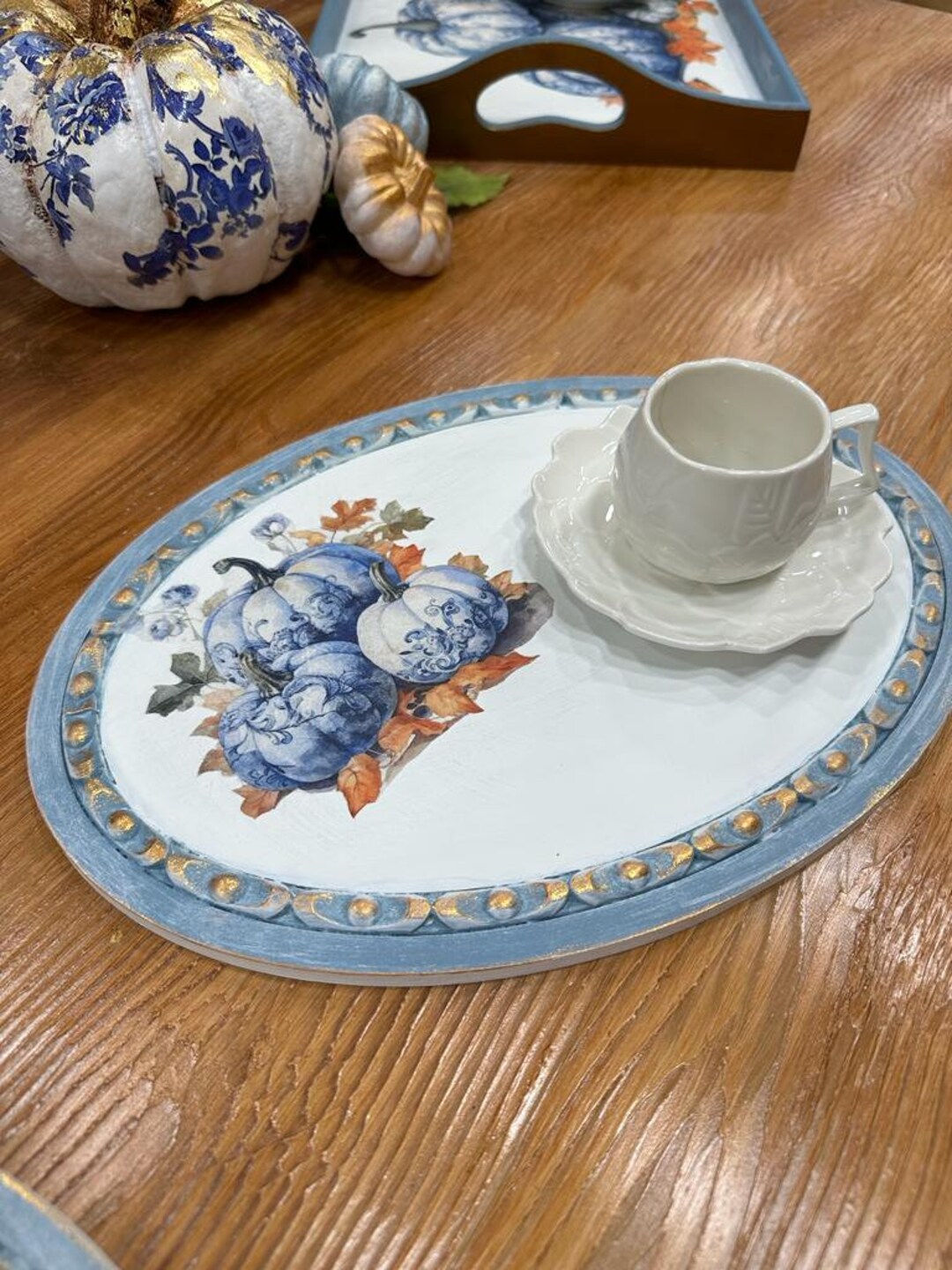 Handpainted Chinoiserie Tray, Chinoiserie Coffee Table Decor ...