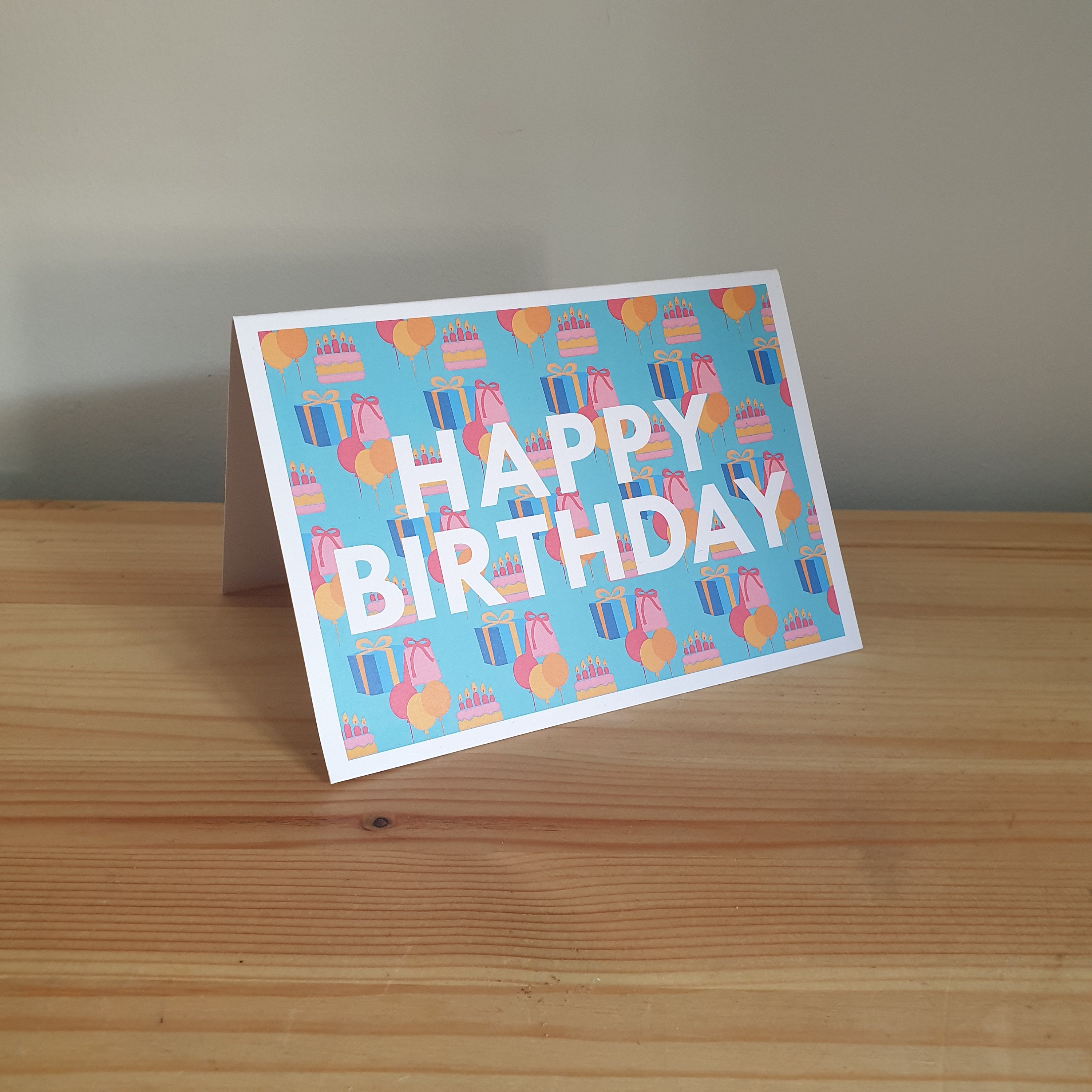 Birthday Card Happy Birthday Cards Recycled Card Plastic | Etsy