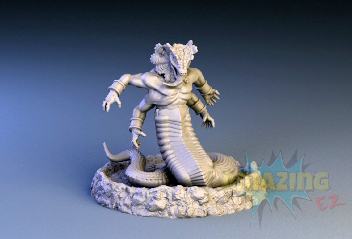 Nagas Reptilian Yuan-ti Snake Zehir Sarrukh lizardfolk | Etsy