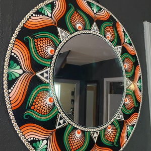 Hand Painted Mandala Mirror - Etsy