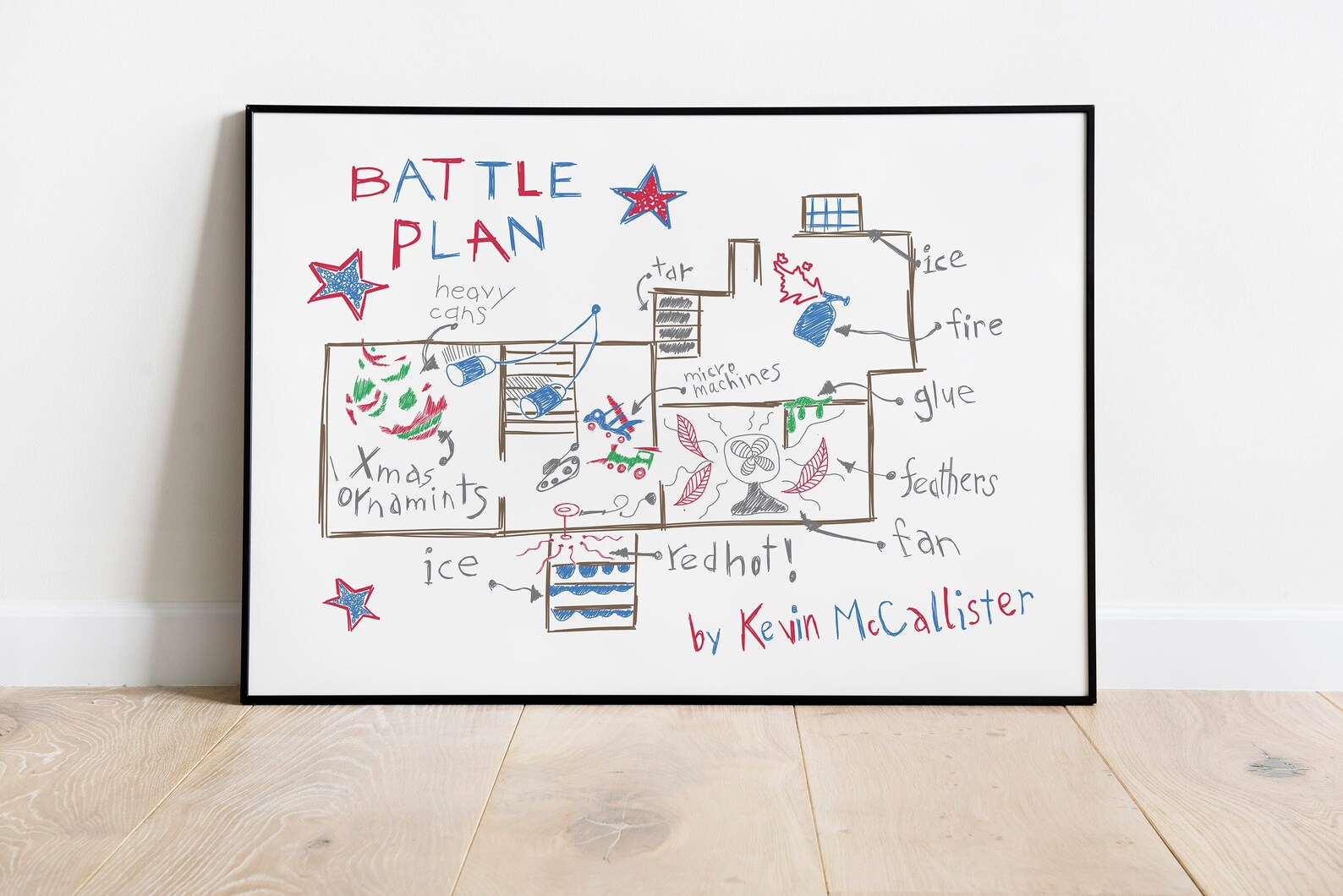 Home Alone Battle Plan Art Print Colorful Design on - Etsy