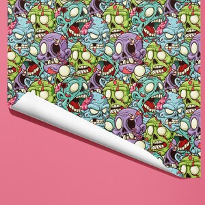 Zombie Wrapping Paper - Hand Made Gift Wrap - Etsy Australia