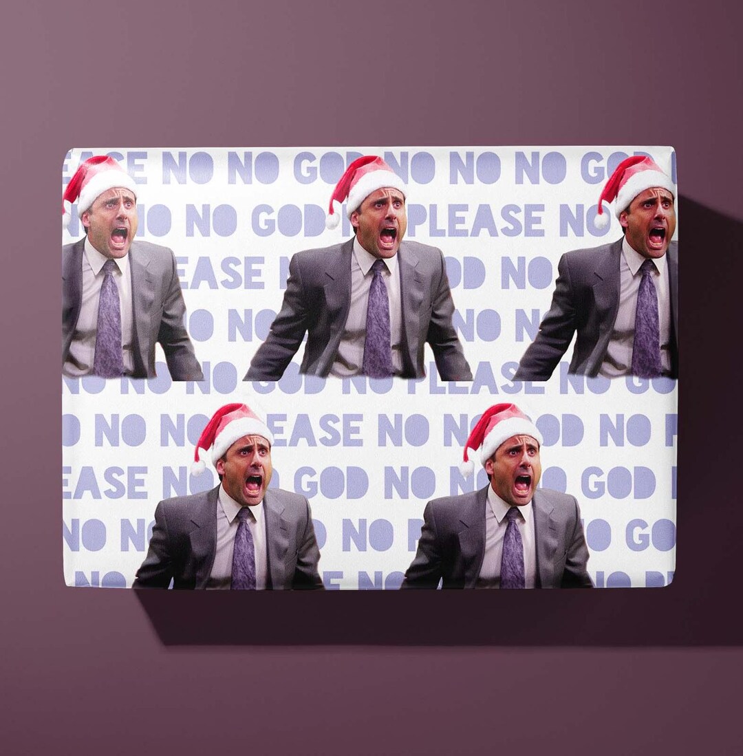 Michael Scott Christmas Wrapping Paper - the Office - Hand Illustrated ...