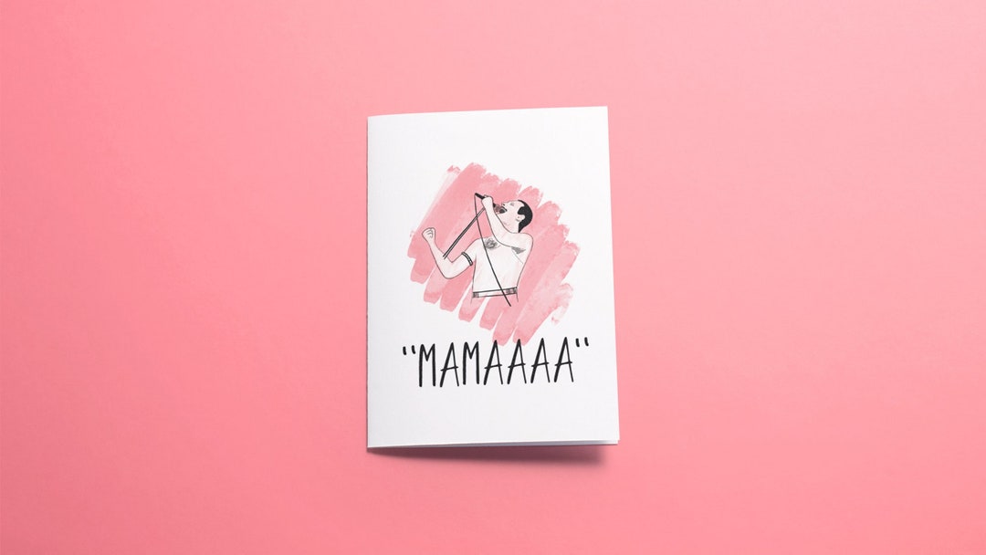 Queen Mamaaa Card - Hand Illustrated - Recycled Materials - ECO ...