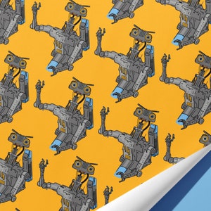 Short Circuit Johnny 5 - Wrapping Paper / Gift Wrap - Hand Illustrated ...