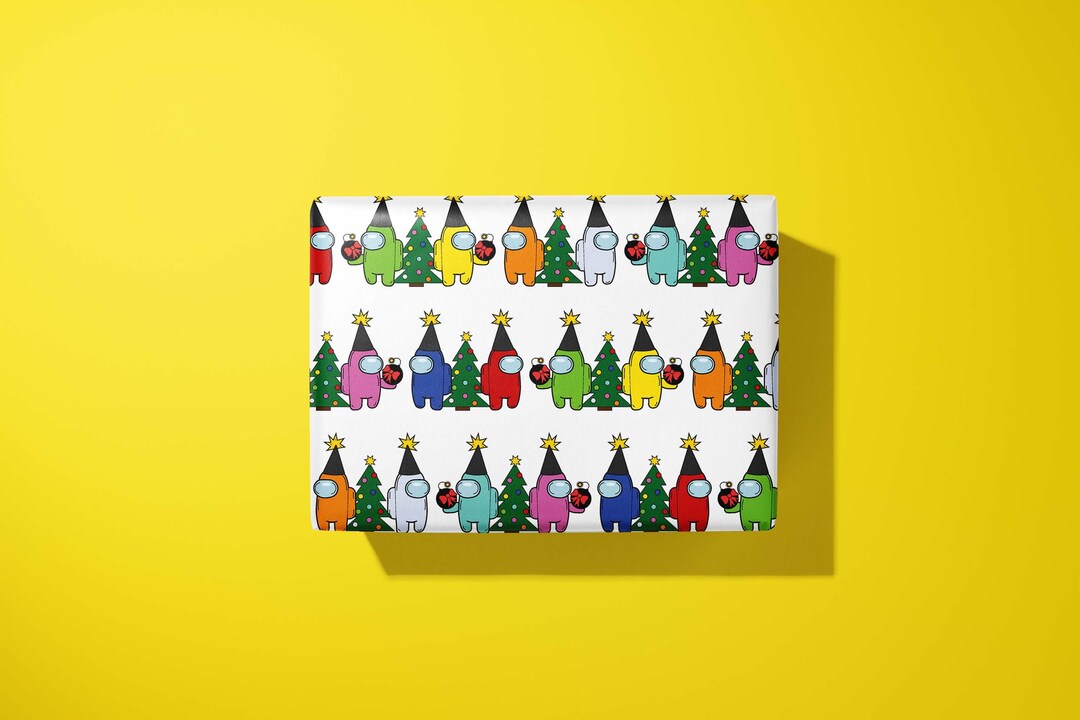 Among Us Christmas Wrapping Paper - Hand Made - Gamer Gifts - Etsy