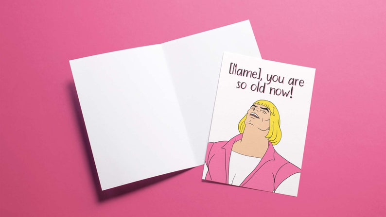 He-man Meme Card Personalised Hand Illustrated Recycled - Etsy