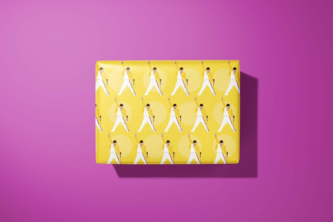 Freddie Mercury Wrapping Paper - Queen - Hand Illustrated - Hand Made ...