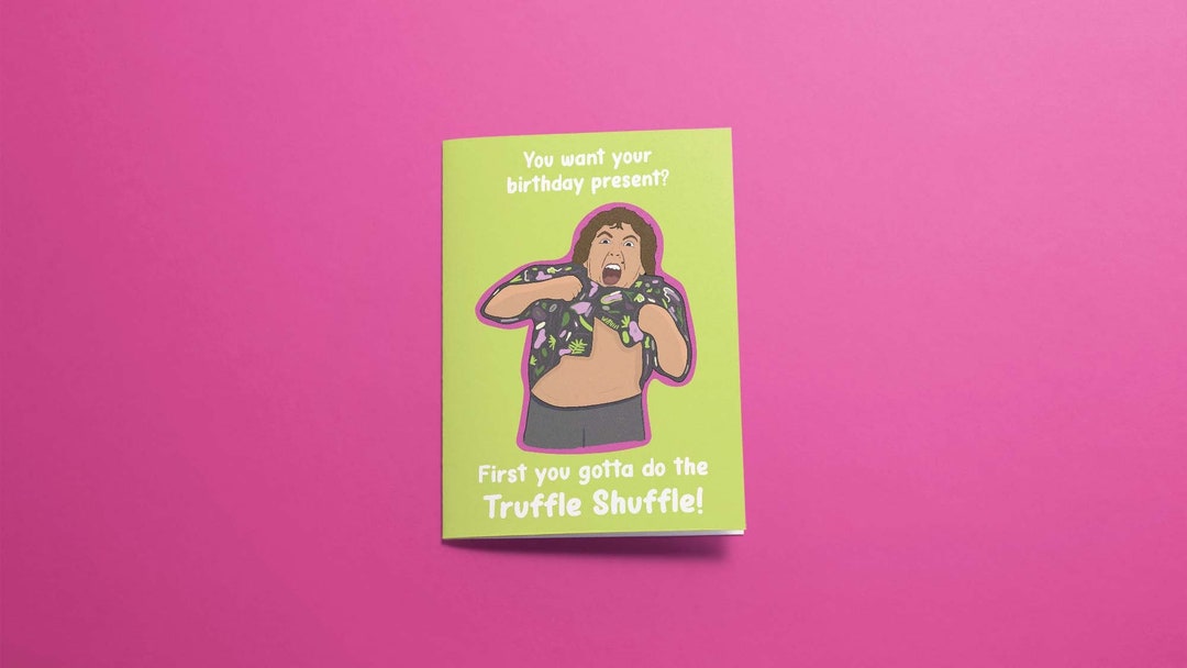 Goonies Chunk Card - Hand Illustrated - Recycled Materials - ECO - Etsy