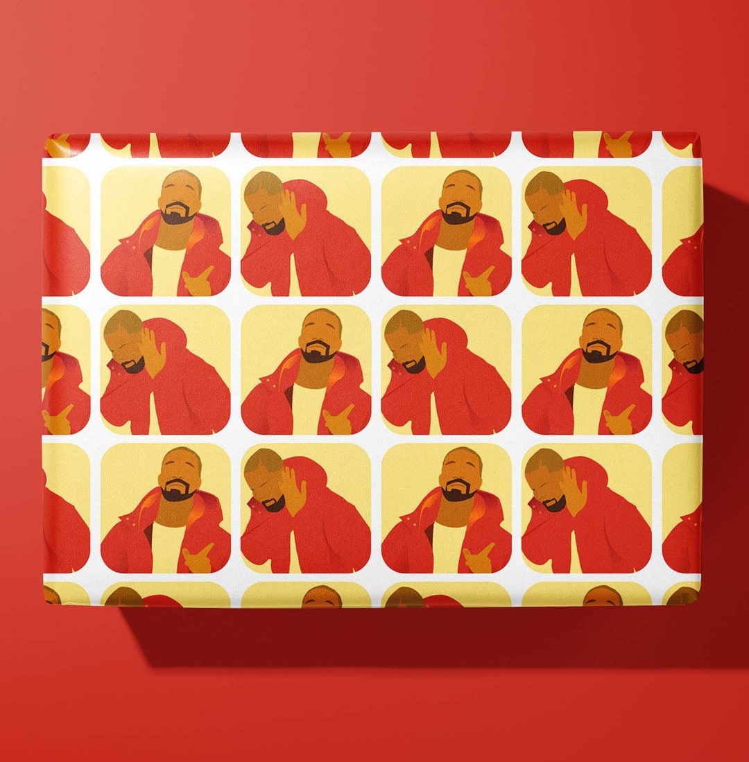 Drake MEME Wrapping Paper Gift Wrap Hand Illustrated - Etsy Canada