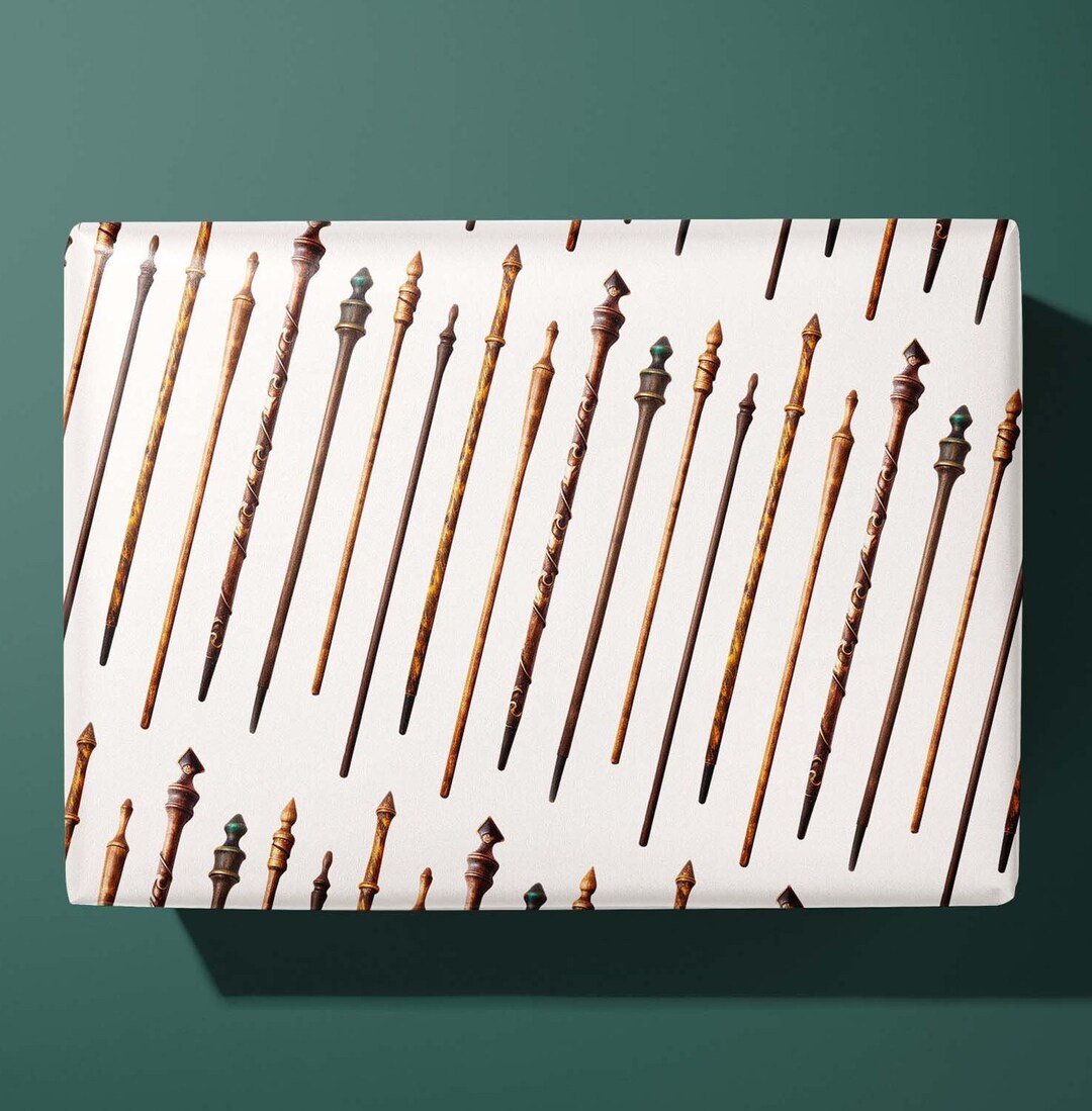 Wizard / Witch Magic Wand Wrapping Paper | Gift Wrap - Hand Illustrated ...