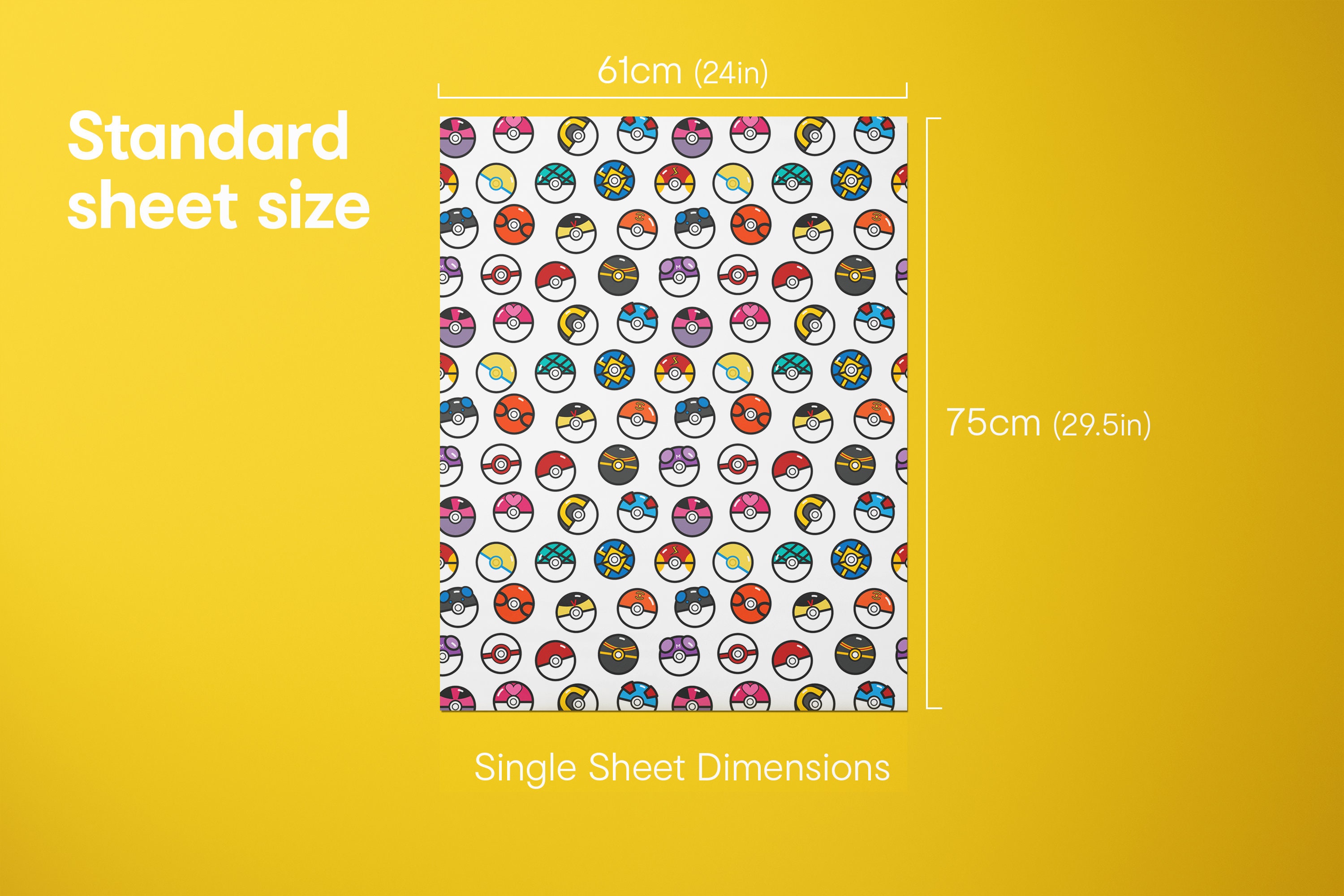 Pokemon Wrapping Paper Pokeball Hand Made Pikachu | Etsy