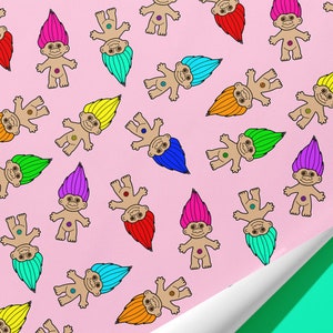 Trolls Style Wrapping Paper Hand Made 80s and 90s Kids Original Style ...
