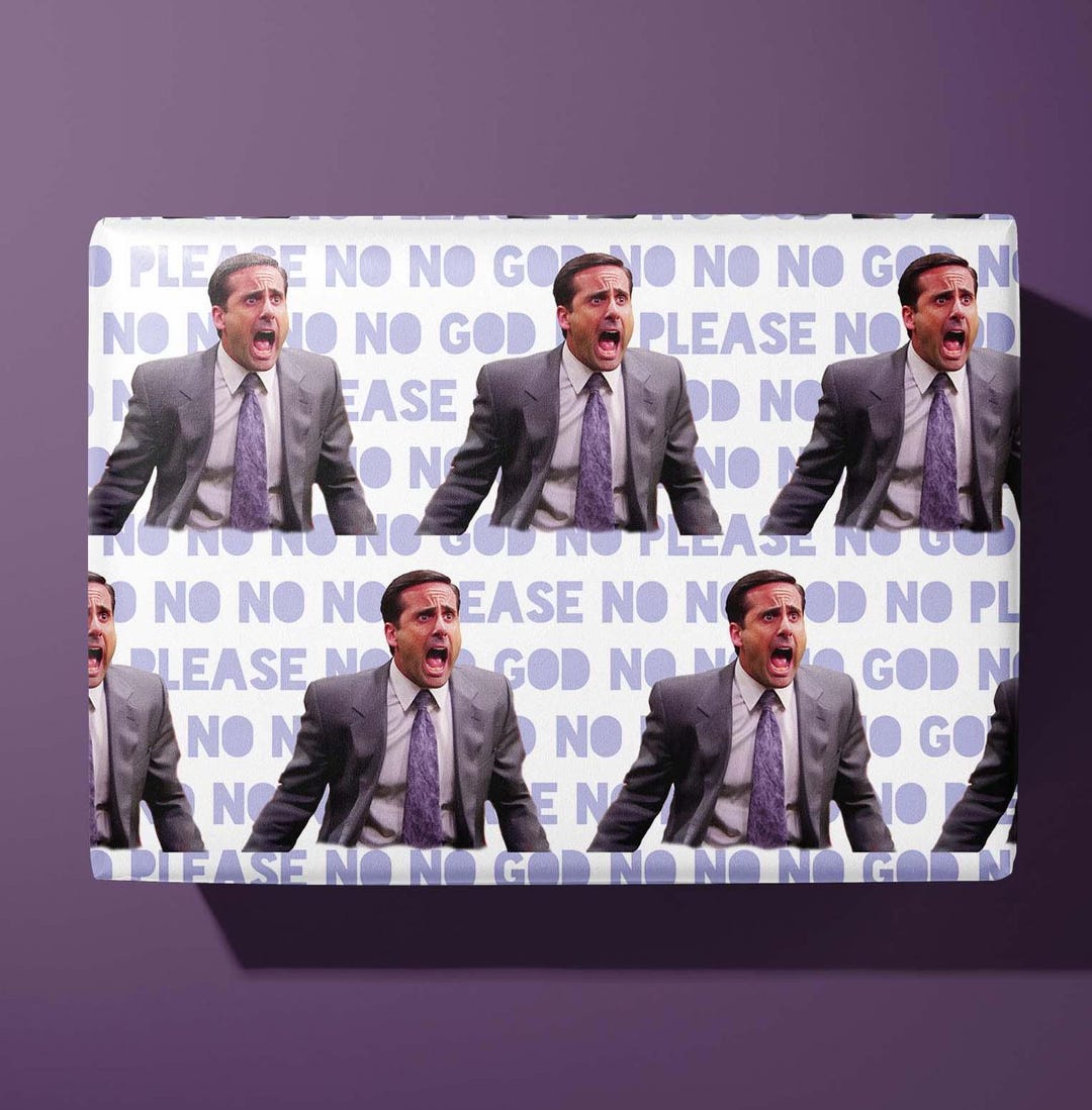 Michael Scott Wrapping Paper - the Office - Hand Illustrated - Etsy